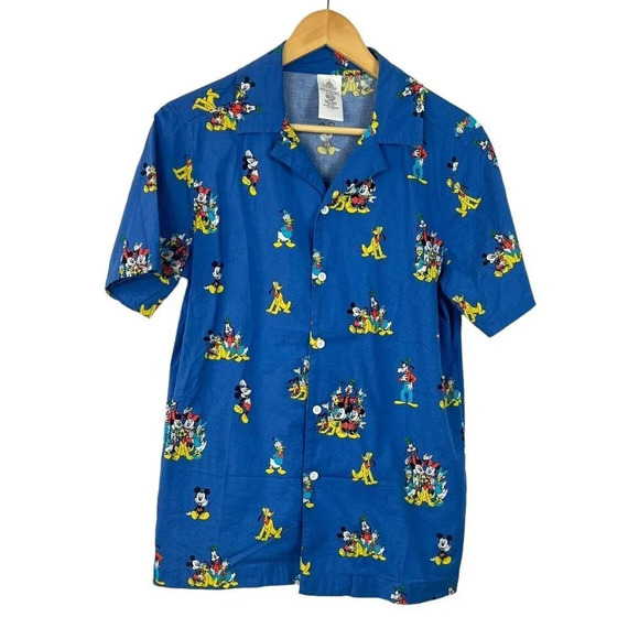 Disney | Shirts | Mens Disney Button Front Shirt Size Xs Mickey Minnie ...